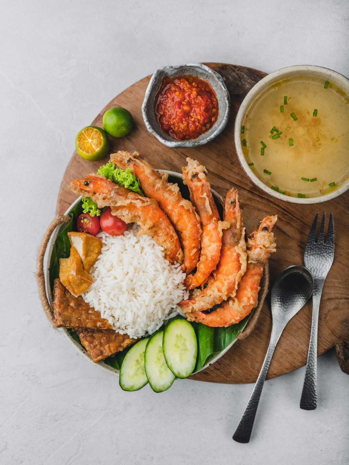 Nasi Udang Penyet/ Smashed Fried Prawn Rice | Zoul's Corner